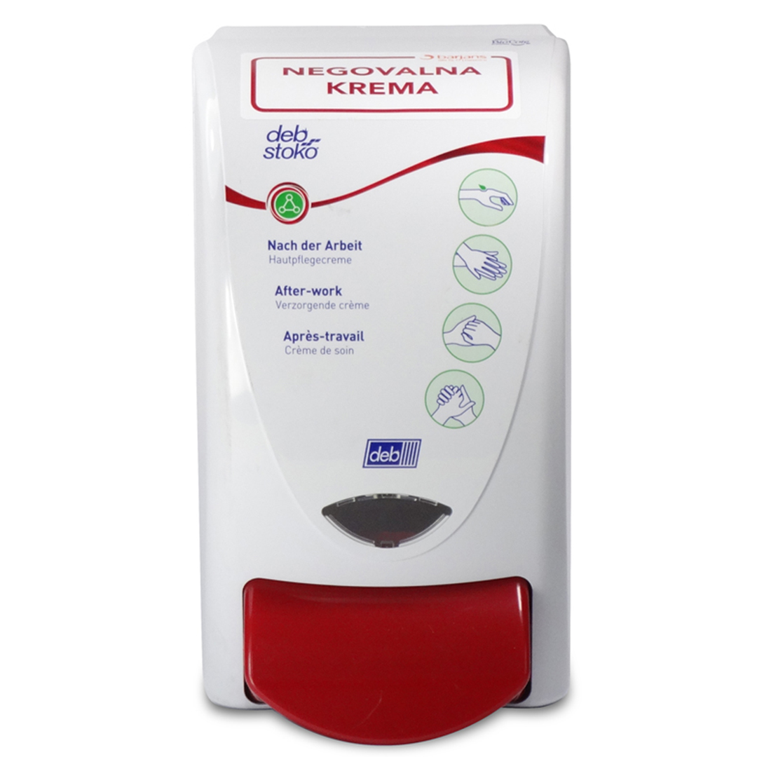 Industrijski MILNIK za negovalno kremo, 1 L, DEB, rdeč gumb in napis ...