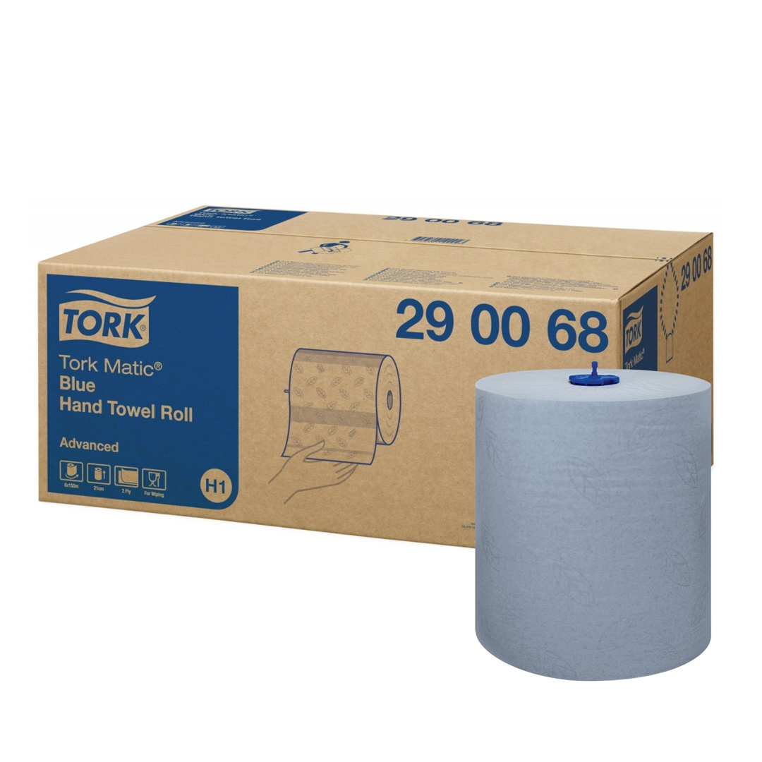 PAPIRNATE BRISAČE v roli, Tork Matic® Adv., 2-slojne, modre, fi 19 cm ...