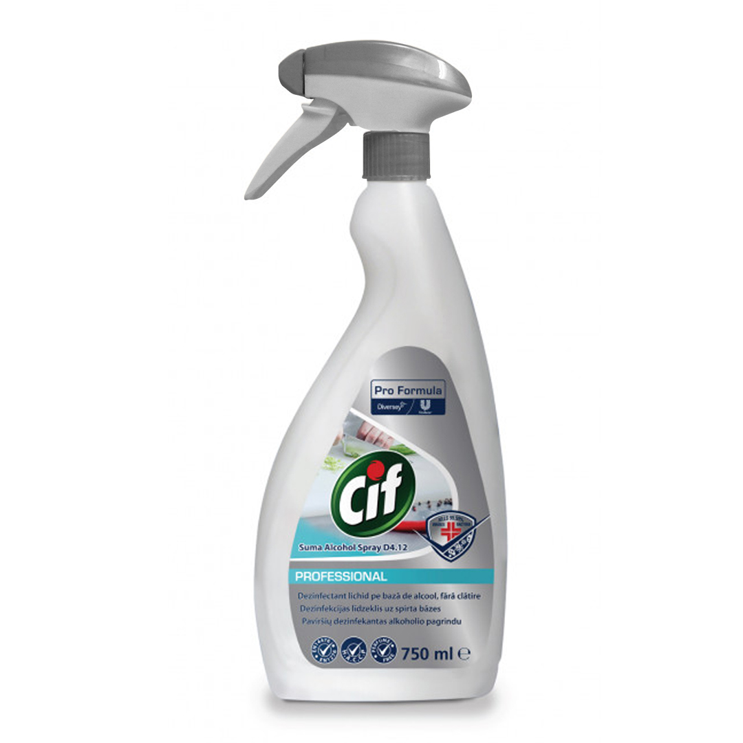 Sredstvo za dezinfekcijo Cif Suma Alcohol Spray D4.12, z razpršilko ...
