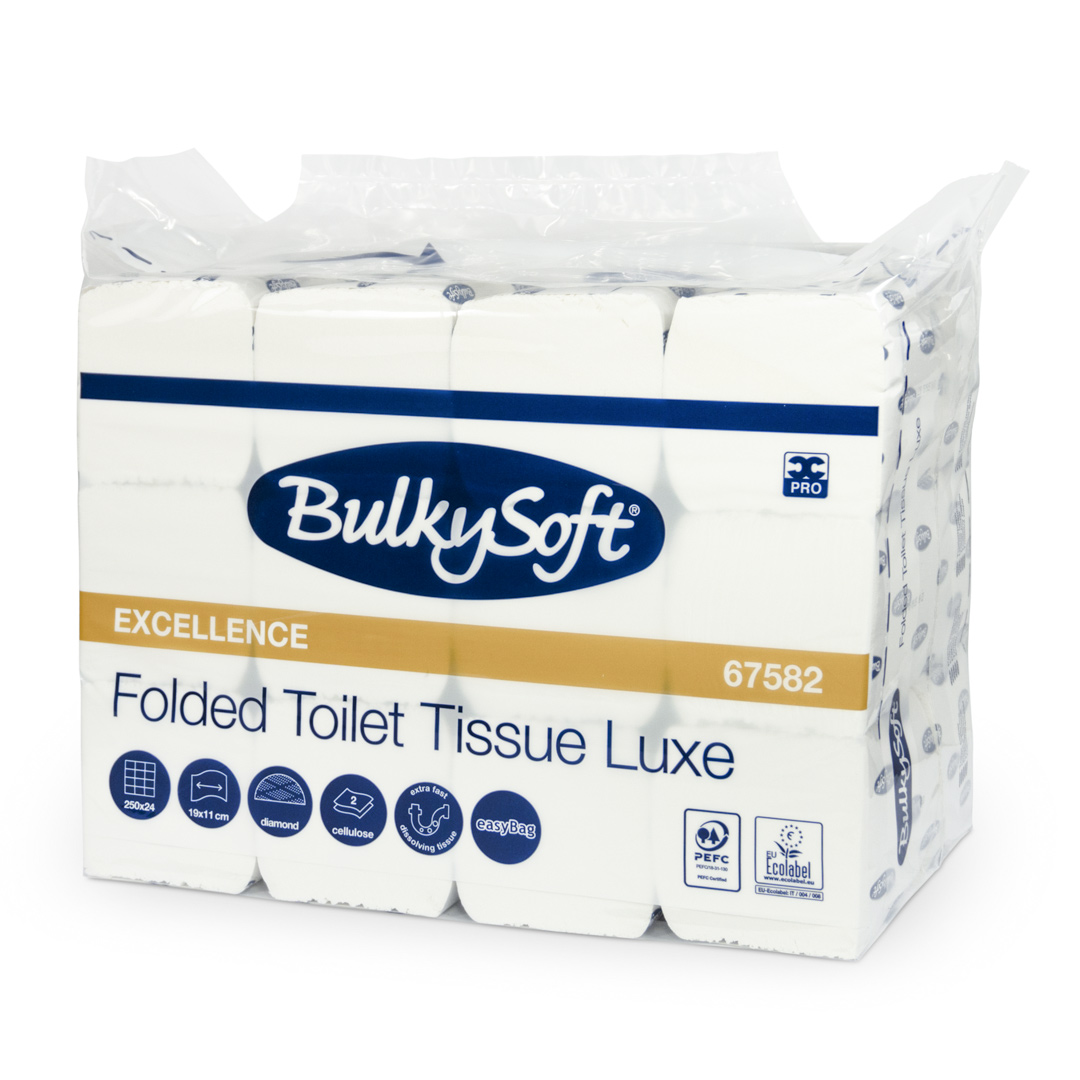 Toaletni papir LISTIČI, 2-slojni, hitro razgradljiv, BulkySoft, 6000 ...